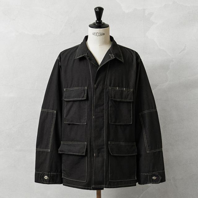 MADE IN USA 新品 米軍 デッドストック BDU ジャケット 後期型タイプ ウエストアジャスター無し BLACK染め【Cx】【I】｜メンズファッション アメカジ ミリタリー ブラック ファッション アメリカ製 リップストップ 古着 おしゃれ