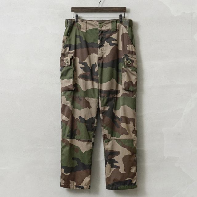実物 USED フランス軍 SPECIAL WARFARE リップストップ コンバット カーゴパンツ CCEカモ【Cx】【I】｜メンズファッション ミリタリー アウトドア ワークパンツ 軍パン ミリタリーパンツ 作業着 おしゃれ