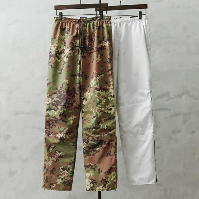 実物 新品 デッドストック イタリア軍 WATERPROOF リバーシブルパンツ ベジタトカモ＆スノーカモ【Cx】【I】｜ミリタリーパンツ メンズファッション カモフラージュ 迷彩パンツ 防水パンツ アウトドア オーバーパンツ