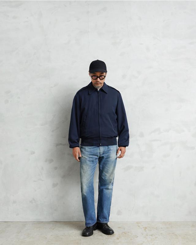 実物 USED 米軍 U.S.AIR FORCE ライトウェイトジャケット ライナー付き SOLID【Cx】【I】｜メンズファッション アメカジ ミリタリー ブルゾン 古着 ネイビー 刺繍ロゴ ユーズド