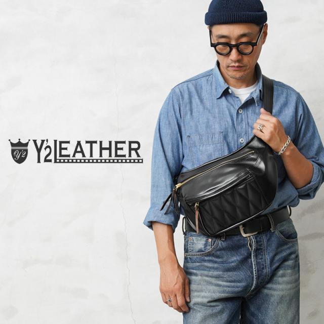 Y’2 LEATHER ワイツーレザー BG-09 ホースハイド ウエストバッグ MADE IN JAPAN【Cx】【T】｜メンズ ボディバッグ 斜めがけ 本革 高級 日本製 カジュアル アメカジ ブランド おしゃれ