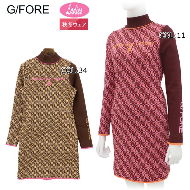 G/FORE (GFORE) ジーフォア 073215762 レディース ワンピース モノグラム ゴルフウェア スポーツウェア 秋冬