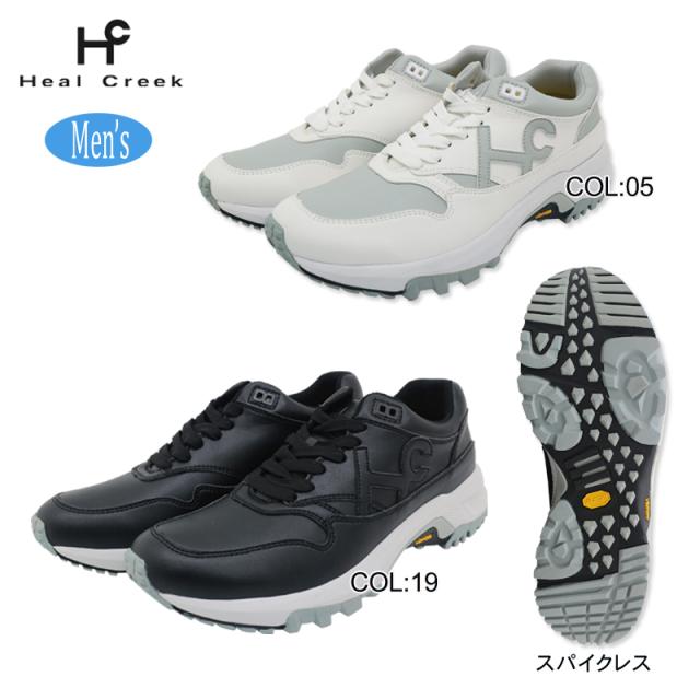 ヒールクリーク Heal Creek 003-38231 シューズ ビブラムソール スニーカー 紐タイプ スパイクレス ゴルフシューズ 春夏秋冬