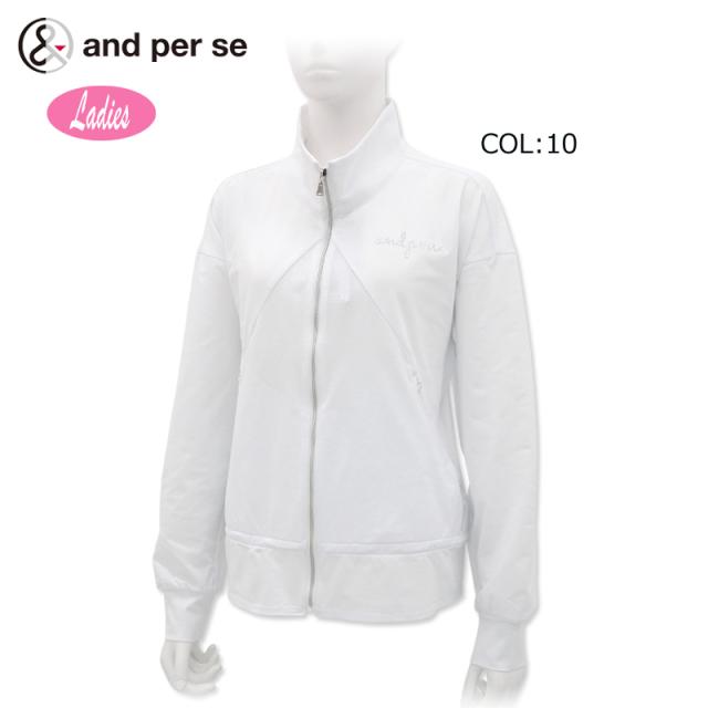 2025年春夏モデル アンパスィ and per se AFS1135W4 レディース UVケア ドットメッシュ ブルゾン ゴルフウェア スポーツウェア 春夏秋