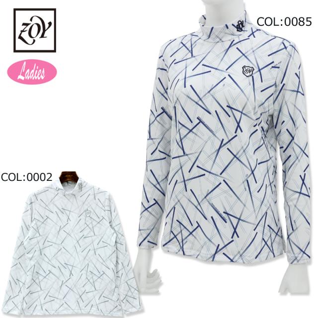 ゾーイ ZOY 071644019 レディース 長袖 シャツ ハイネック 吸汗速乾 ゴルフウェア スポーツウェア 秋冬春