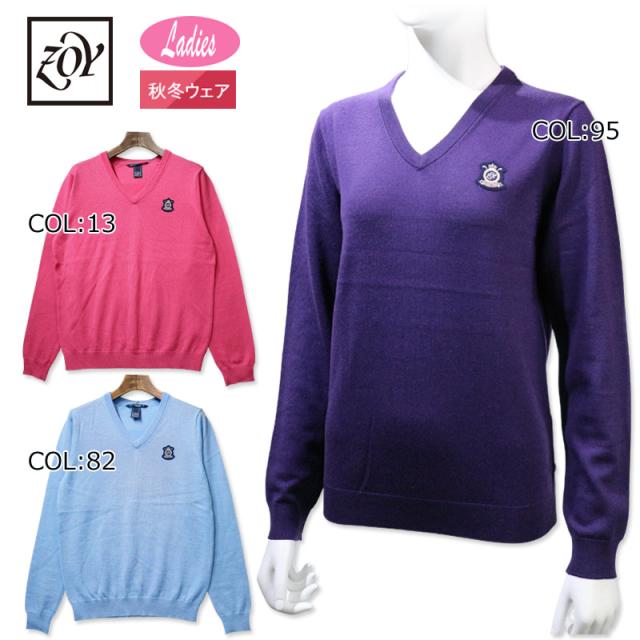 ゾーイ ZOY 071634716 レディース セーター シンプル ゴルフウェア スポーツウェア 秋冬