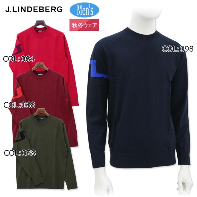 ジェイリンドバーグ J.LINDEBERG 071-12913 メンズ セーター 袖ロゴ ゴルフウェア スポーツウェア 秋冬