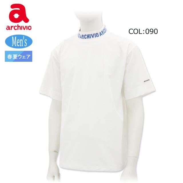 2025春夏モデル アルチビオ archivio A469306 メンズ 半袖 ハイネック プルオーバー ゴルフウェア スポーツウェア 春夏