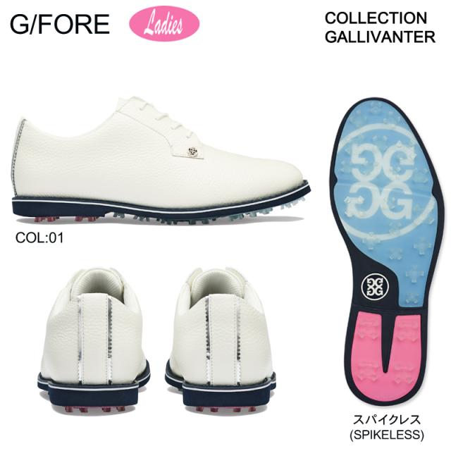 G/FORE GFORE ジーフォア 073424850 G4LS22EF02 レディース ゴルフシューズ スパイクレス 防水 紐靴 牛革 LADIES COLLECTION GALLIVANTER
