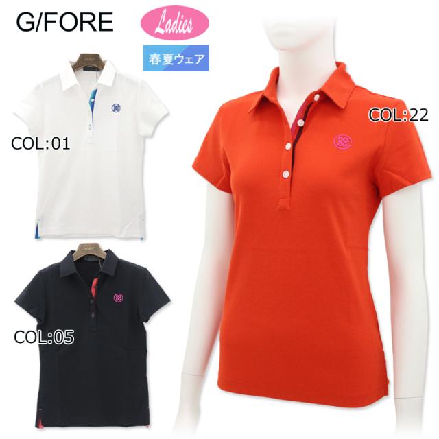 G/FORE (GFORE) ジーフォア 073213080 レディース 半袖ポロシャツ ゴルフウェア スポーツウェア 春夏