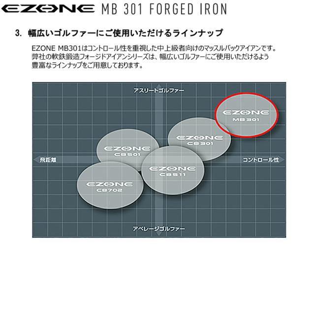 ヨネックス (YONEX) EZONE マッスルバック MB301 フォージド アイアン 単品 右用 N.S.PRO MODUS3 SYSTEM3 TOUR125 スチールシャフト