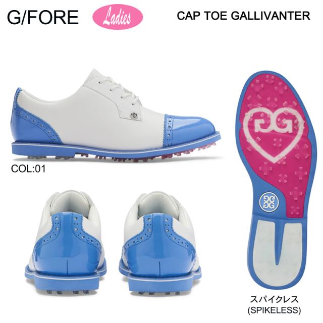 G/FORE GFORE ジーフォア 073424867 G4LS22EF04 レディース ゴルフシューズ スパイクレス 撥水 紐靴 WOMENS CAP TOE GALLIVANTER SPIKELESS