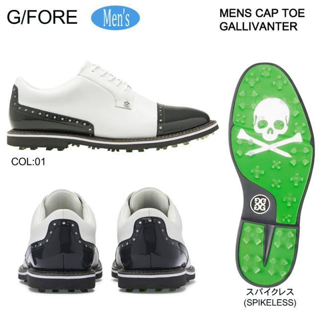 G/FORE GFORE ジーフォア 072412810 G4MS21EF04 メンズ ゴルフシューズ スパイクレス 紐靴 MENS CAP TOE GALLIVANTER SPIKELESS
