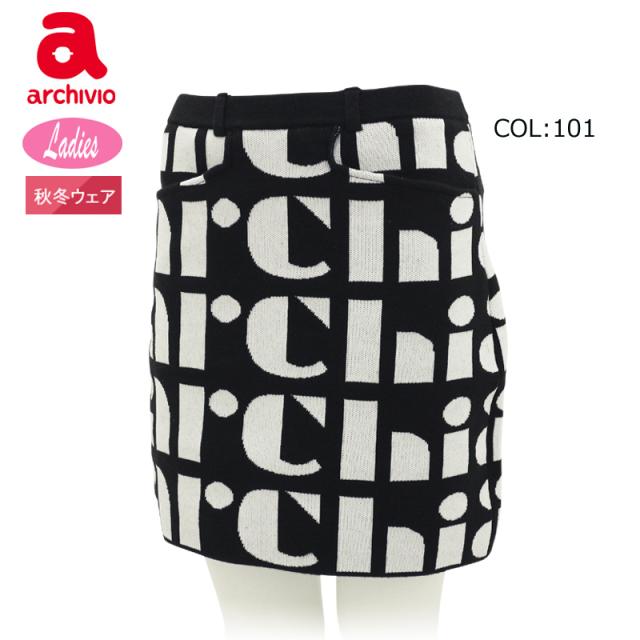 アルチビオ archivio A416114 レディース ニット スカート 保温 軽量 ストレッチ ゴルフウェア スポーツウェア 秋冬