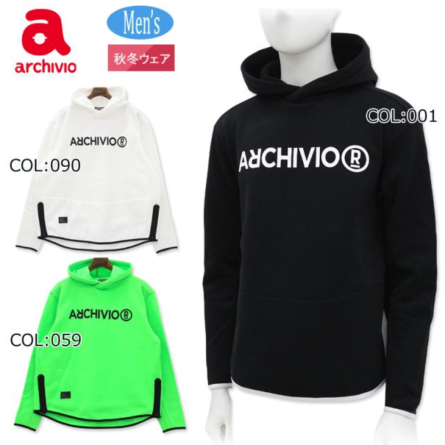 アルチビオ archivio A429011 メンズ 長袖 パーカー 裏起毛 軽量 ストレッチ ゴルフウェア スポーツウェア 秋冬