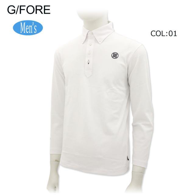 G/FORE (GFORE) ジーフォア 073213031 メンズ 長袖ポロシャツ ストレッチ シンプル ゴルフウェア スポーツウェア 春夏秋冬 通年