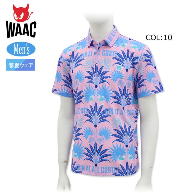 WAAC ワック 072342044 メンズ ポロシャツ 半袖ポロ マイアミ ゴルフウェア スポーツウェア 春夏