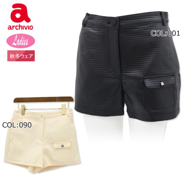 アルチビオ archivio A417916 レディース ブロックキルト ショートパンツ ストレッチ ゴルフウェア スポーツウェア 秋冬
