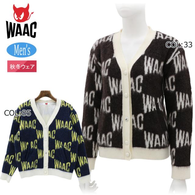 ワック WAAC 072324776 レディース 長袖 カーディガン モヘヤ ストレッチ ゴルフウェア スポーツウェア 秋冬