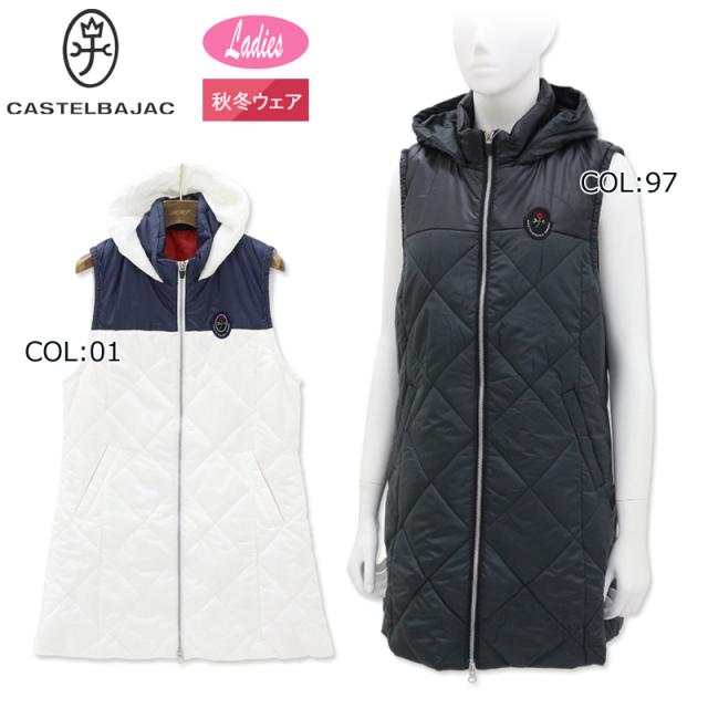 カステルバジャック CASTELBAJAC 7244417203 レディース アウター ベスト 中綿 ジップアップ  ゴルフウェア スポーツウェア 秋冬