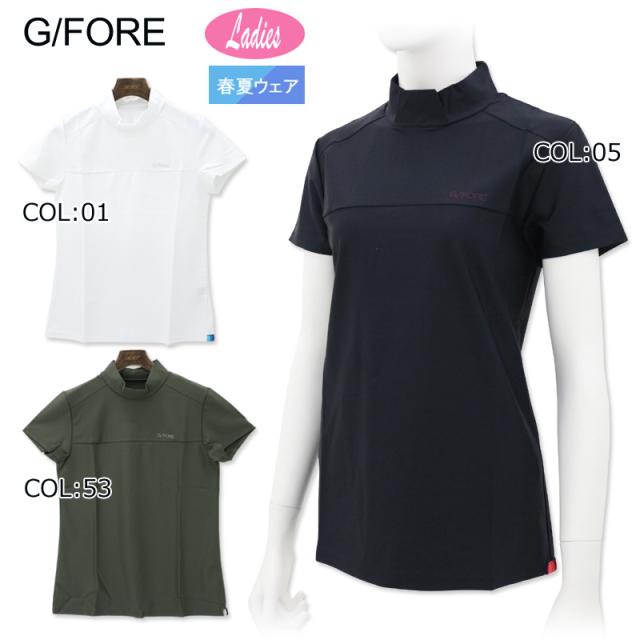G/FORE (GFORE) ジーフォア 073213082 レディース 半袖モックネックシャツ ゴルフウェア スポーツウェア 春夏