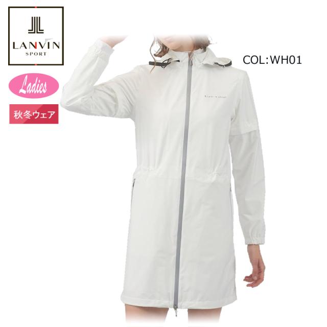 ランバン LANVIN VLX700128 レディース レインウェア ワンピース  耐久はっ水 耐水 透湿 防風 袖取り外し可 収納袋付き ゴルフウェア スポーツウェア 春夏秋冬
