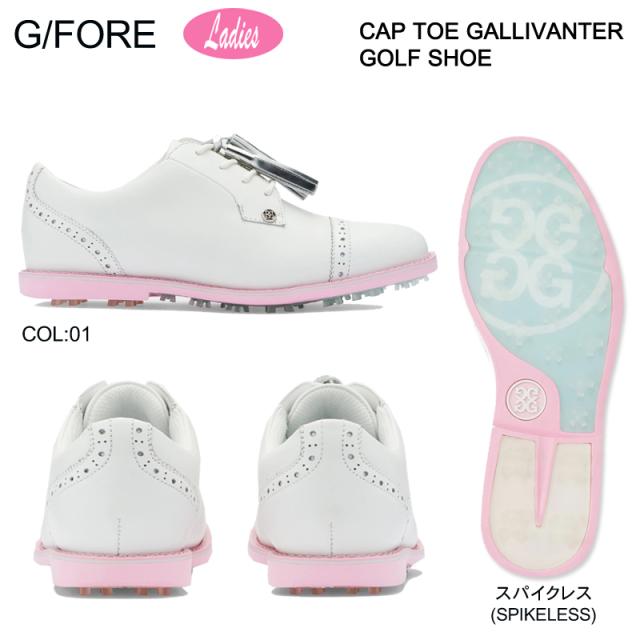 G/FORE GFORE ジーフォア 073424852 G4LF22EF04 レディース ゴルフシューズ スパイクレス 防水 紐靴 WOMENS CAP TOE GALLIVANTER GOLF SHOE