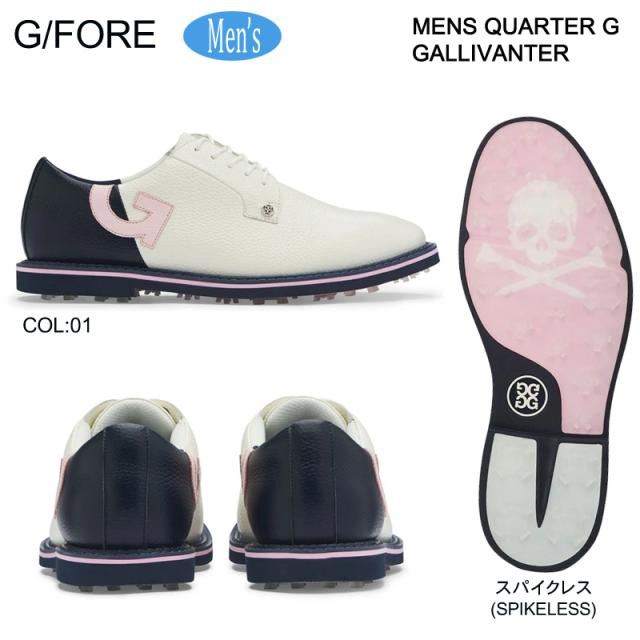 G/FORE GFORE ジーフォア 073422800 G4MS22EF18 メンズ ゴルフシューズ スパイクレス 牛革 紐靴 MENS QUARTER G GALLIVANTER SPIKELESS