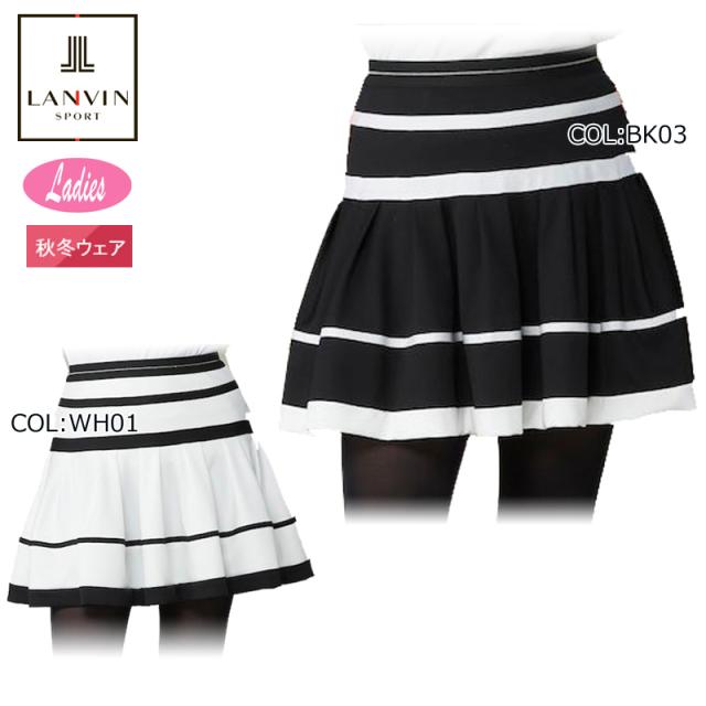 ランバン LANVIN VG4FSK30L レディース タックデザイン スカート ストレッチ ゴルフウェア スポーツウェア 秋冬