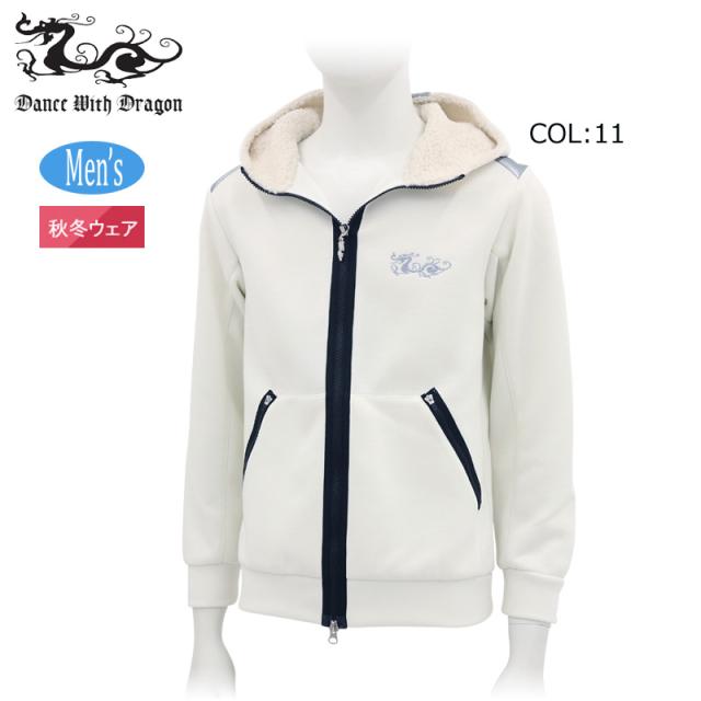 ダンスウィズドラゴン Dance With Dragon D1-222110 メンズ パーカー フード付き ストレッチ 発熱 保温 ゴルフウェア スポーツウェア 秋冬