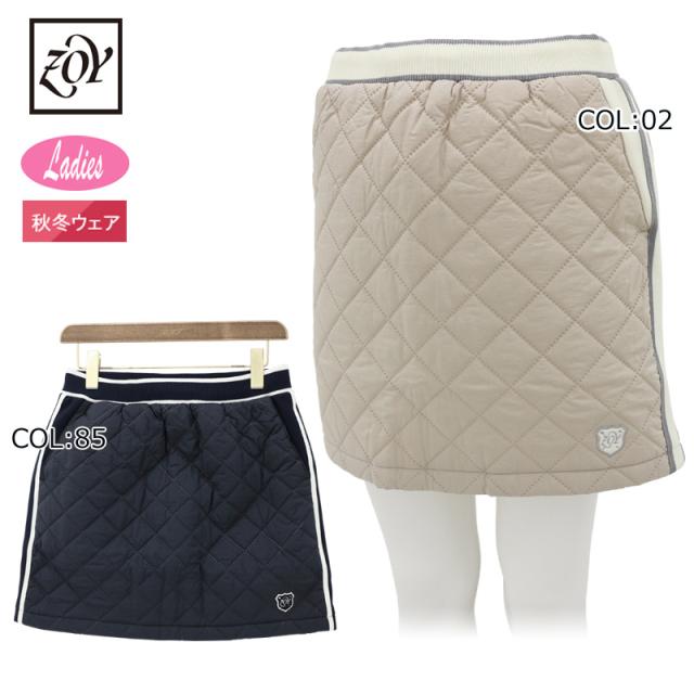 ゾーイ ZOY 071644313 レディース スカート 中綿 防風性 ストレッチ ゴルフウェア スポーツウェア 秋冬