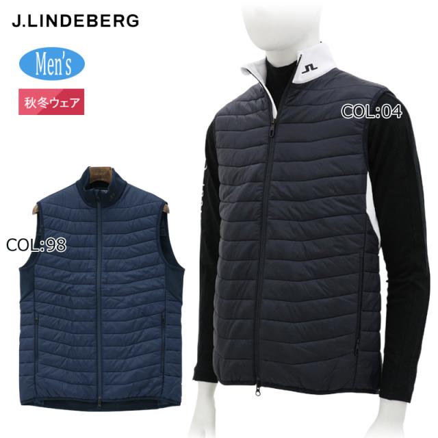 ジェイリンドバーグ J.LINDEBERG 071-42070 メンズ ベスト 中綿 ハイネック アウター ゴルフウェア スポーツウェア 秋冬
