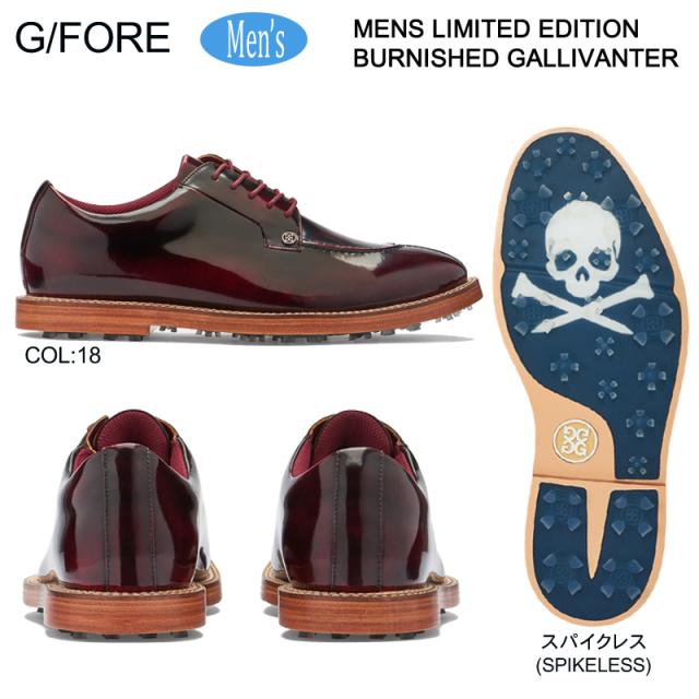 G/FORE GFORE ジーフォア 073424805 G4MF22EF53 メンズ ゴルフシューズ スパイクレス 紐靴 牛革 MENS LIMITED EDITION BURNISHED GALLIVANTER
