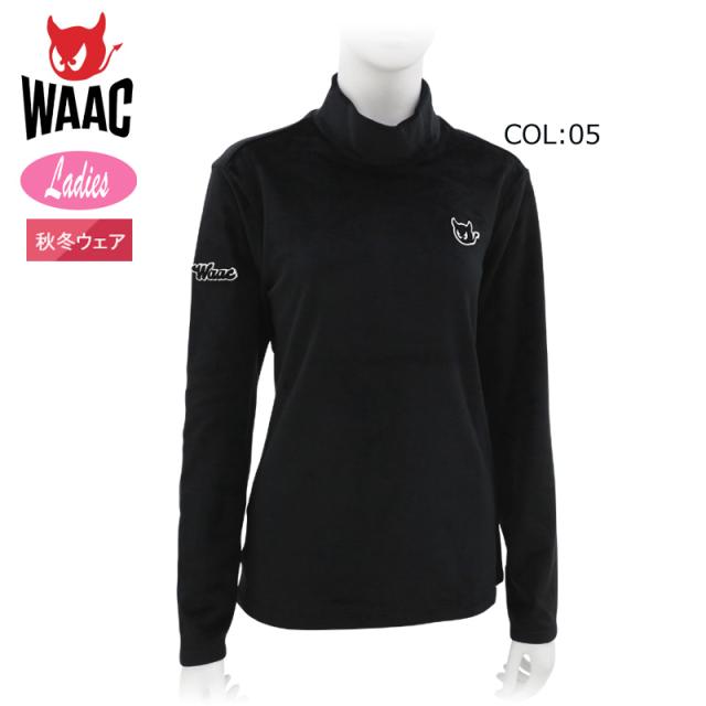 ワック WAAC 072344070 レディース モックネック プルオーバー ゴルフウェア スポーツウェア 秋冬