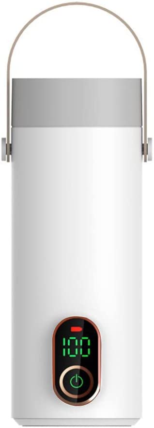 車載電気ケトル 45℃・55℃・80℃・100℃ 400ml 家庭用・オフィス・外出 加熱1-10分 27000mAh電池