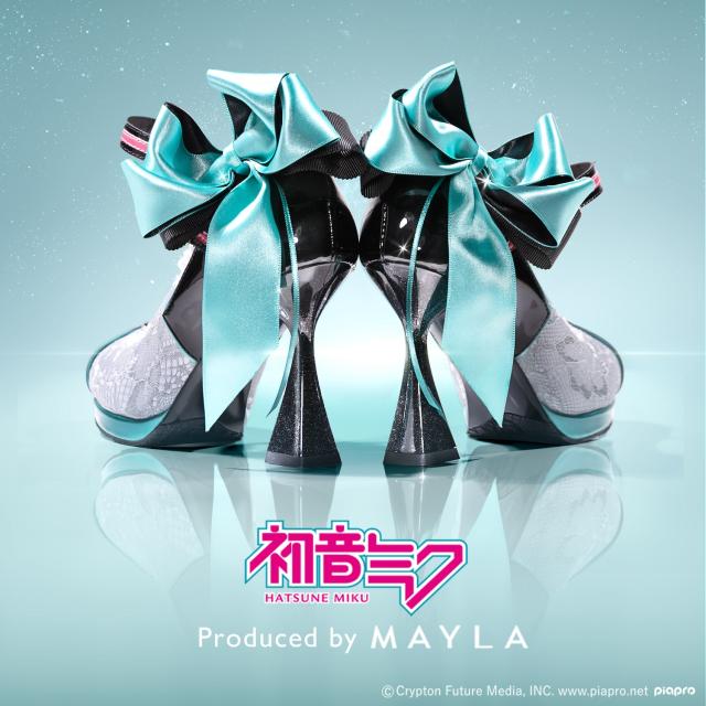 MAYLA マイラ 初音ミク 靴 パンプス アイコニック シューズオブジェ パンプス 初音ミク レディース 女性 正規品 新品 公式 初音ミク グッズ 靴 人気 ブランド プレゼント ギフト
