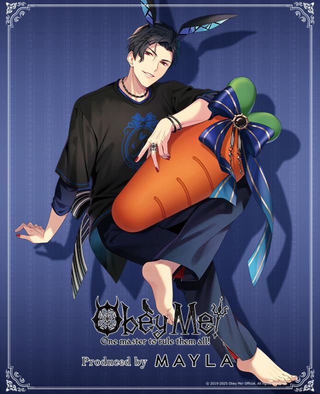 MAYLA マイラ Obey Me! おべいみー！ グッズ 服 オベイミー! アイコニック リボンT Lucifer ルシファー フリーサイズ ユニセックス 男女兼用 正規品 新品 公式 Obey Me!  キャラクターTシャツ 人気 ブランド プレゼント