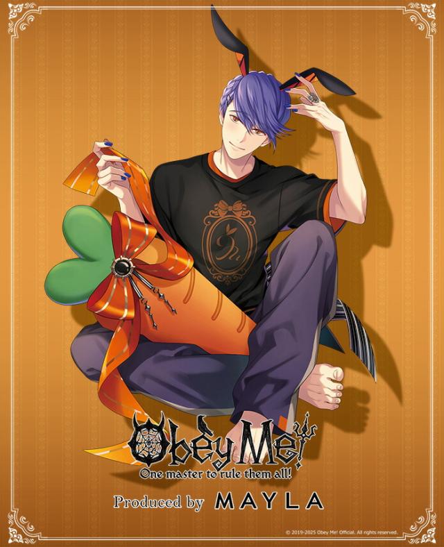 MAYLA マイラ Obey Me! おべいみー！ グッズ 服 オベイミー! アイコニック リボンT Leviathan レヴィアタン フリーサイズ ユニセックス 男女兼用 正規品 新品 公式 Obey Me!  キャラクターTシャツ 人気 ブランド プレゼント