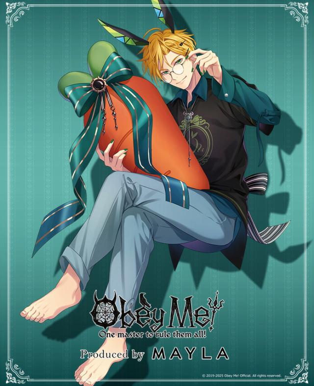 MAYLA マイラ Obey Me! おべいみー！ グッズ 服 オベイミー! アイコニック リボンT Satan サタン フリーサイズ ユニセックス 男女兼用 正規品 新品 公式 Obey Me!  キャラクターTシャツ 人気 ブランド プレゼント