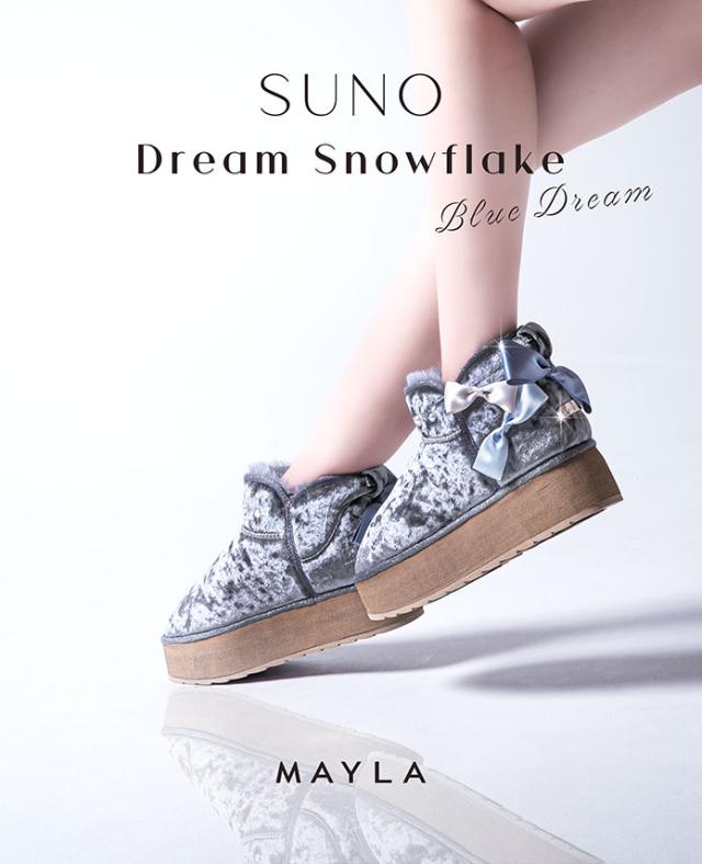 MAYLA マイラ 靴 ムートンブーツ スノ ドリーム スノーフレーク ブルードリーム レディース 女性  正規品 新品 公式 MAYLA ブーツ 可愛い おしゃれ 人気 ブランド プレゼント