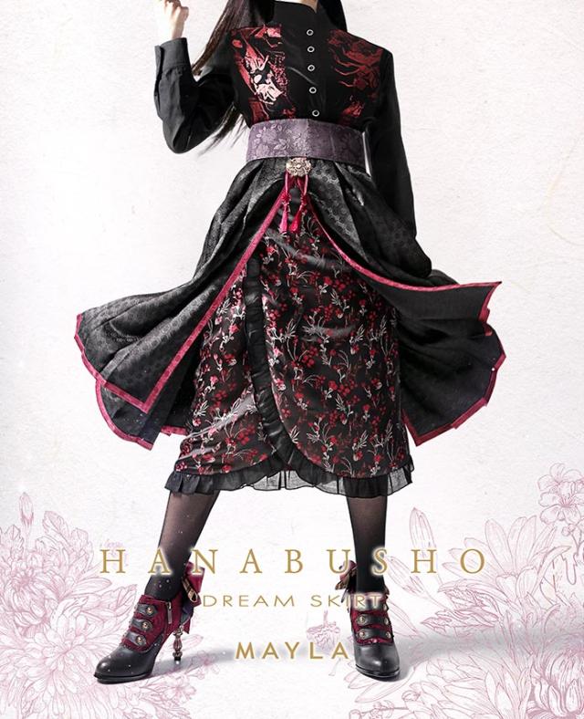 MAYLA マイラ スカート花武将 ドリームスカート NOBUNAGA レディース 女性 正規品 新品 公式 MAYLA 服 戦国 武将 モチーフ エレガント おしゃれ 個性的 スカート 人気 ブランド プレゼント