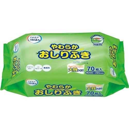 エルモア いちばん やわらかおしりふき 70枚入 ＊カミ商事 ellemoiの通販はau PAY マーケット - スターモール au PAY マーケット店 | au PAY マーケット－通販サイト