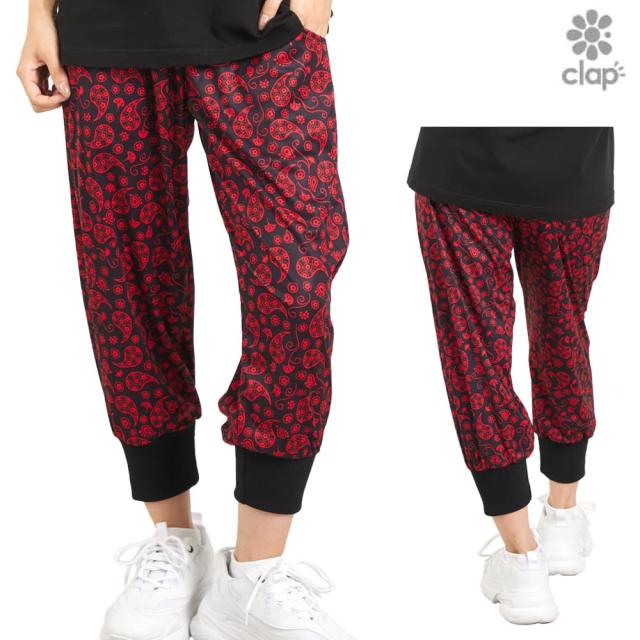 クラップ CLAP ペイズリークラップ イージー レディース クロップドパンツ スポーツアパレル トレーニング フィットネス 女性 CE25029