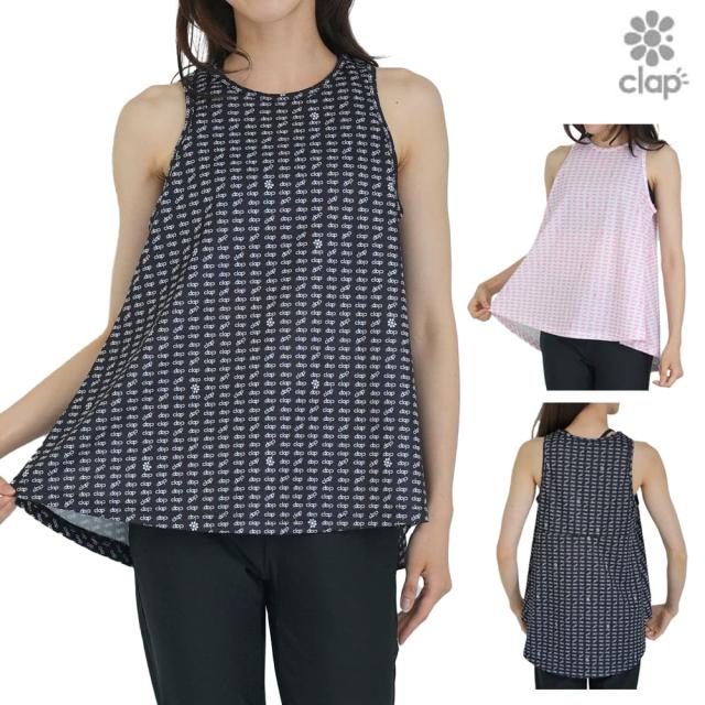 クラップ CLAP オールクラップロゴ フレアータンク レディース タンクトップ スポーツアパレル トレーニング フィットネス 女性 CT25018