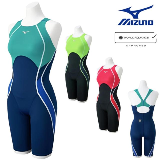 ミズノ MIZUNO 競泳水着 レディース WA承認モデル GX・SONIC STREAM ハーフスーツ マスターズバック ここちU オールインワン 2025年秋冬モデル N2MGC733 fina マーク あり