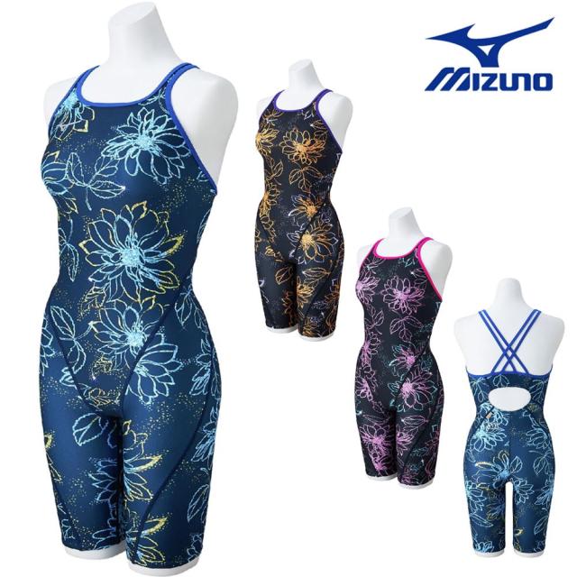 ミズノ MIZUNO 競泳水着 練習用水着 レディース AYA collection エクサースーツ ハーフスーツ オールインワン U-Fit 競泳練習水着 2025年秋冬モデル N2MGC775