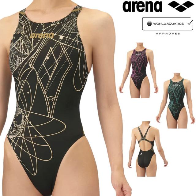 アリーナ ARENA 競泳水着 レディース WA承認モデル レーシングワンピース オープンバック AQUA ADVANCED AQUA XTREME 2025年秋冬モデル Birth of Water AS5FRC21L fina マーク あり