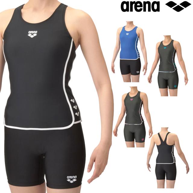 アリーナ ARENA フィットネス水着 レディース フィットネスセパレーツ Yバック ミドルレッグ 差し込みパッド パッド付き フルダルUV AS5SWF47L