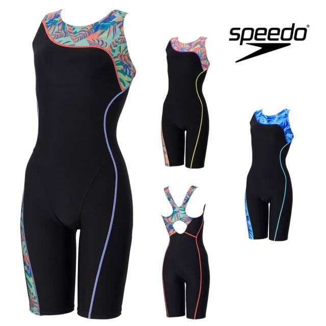 スピード SPEEDO フィットネス水着 レディース アシンメトリールースンニースキン オールインワン Ultra Stretch 0 パッド付き 2025年秋冬モデル SFW12565