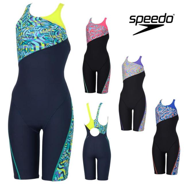 スピード SPEEDO 競泳水着 練習用水着 レディース メイズターンズニースキン オールインワン ENDURANCE ECO 競泳練習水着 2025年秋冬モデル STW12552
